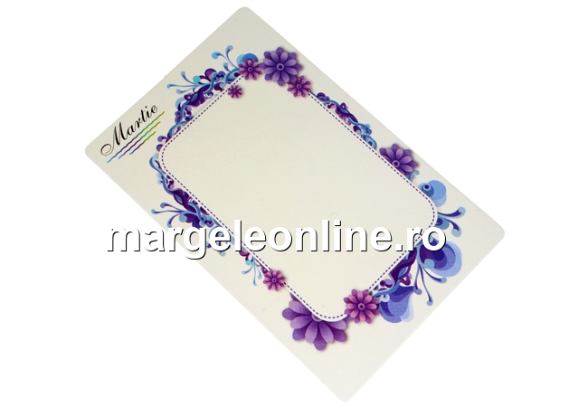 Carton martisor, flori mov - x50