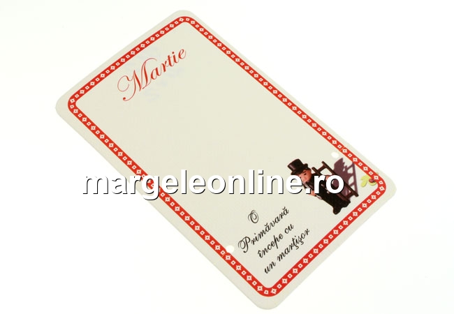 Carton martisor, cosar, 9x5.4cm- x50